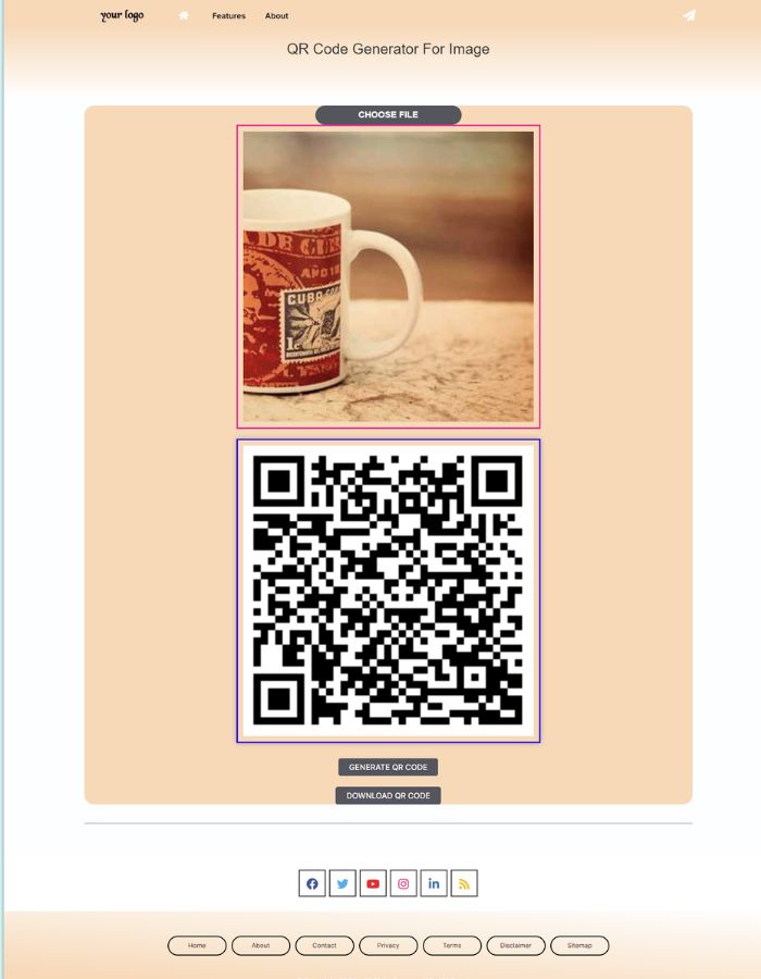 Image To Qr Code Generator Tool Theme For Blogger By Codemaster06